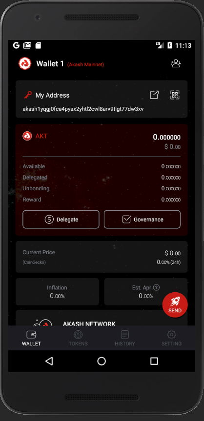How to Stake Akash ($AKT) via Cosmostation Mobile App | ValidatorNode