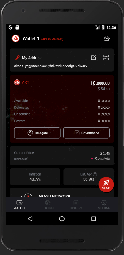 How to Stake Akash ($AKT) via Cosmostation Mobile App | ValidatorNode